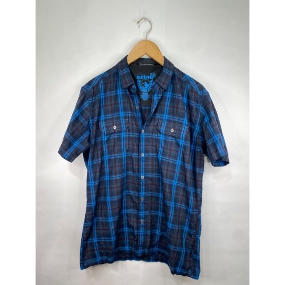 Kuhl | Shirts | Kuhl Medium Blue Plaid Response Woven Button Down Shirt ...